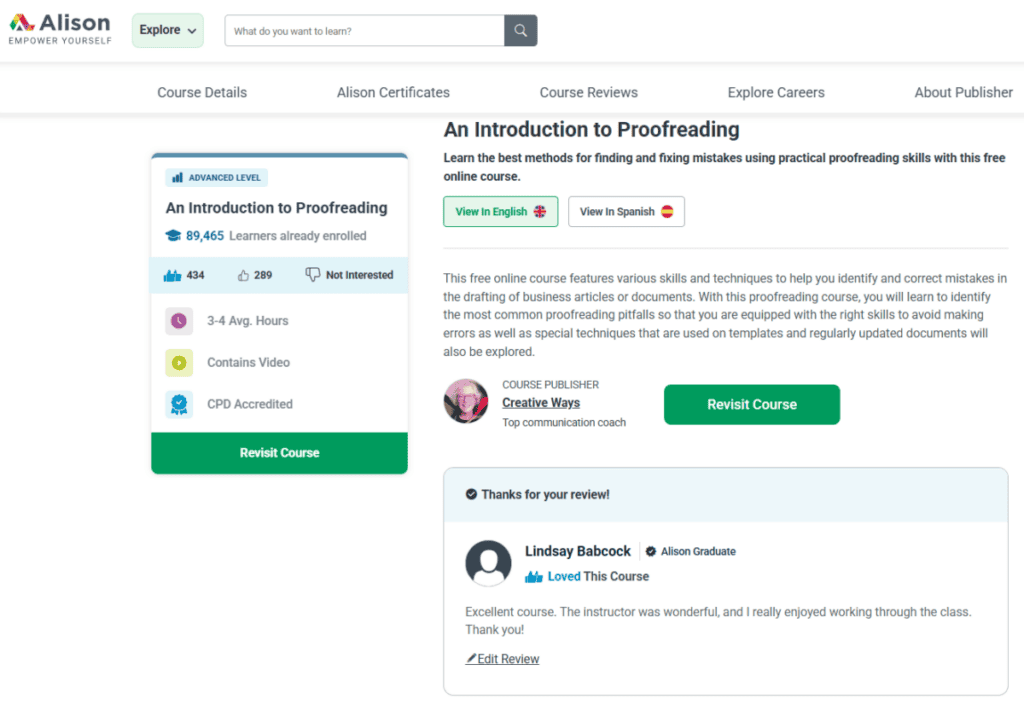 5 Best Free and Low-Cost Proofreading Courses - Om Proofreading